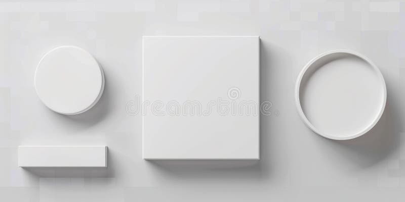Three White Boxes Clean Simple Surface Stock Photos - Free & Royalty ...