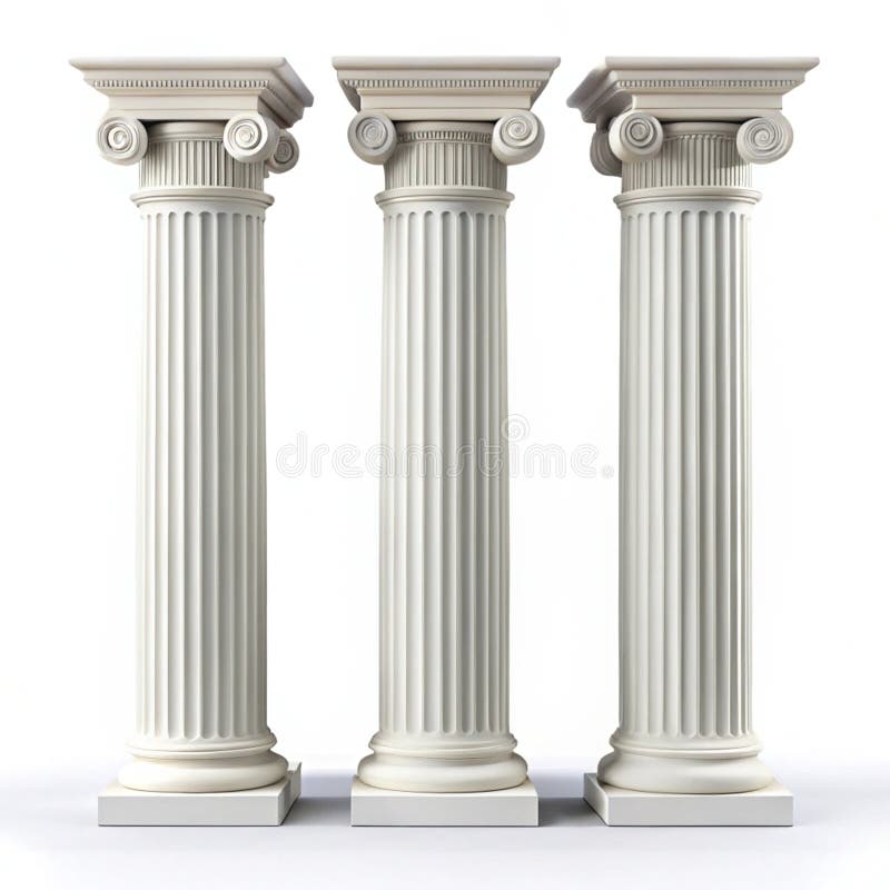 Three White Columns stock image. Image of pillar, three - 364575913