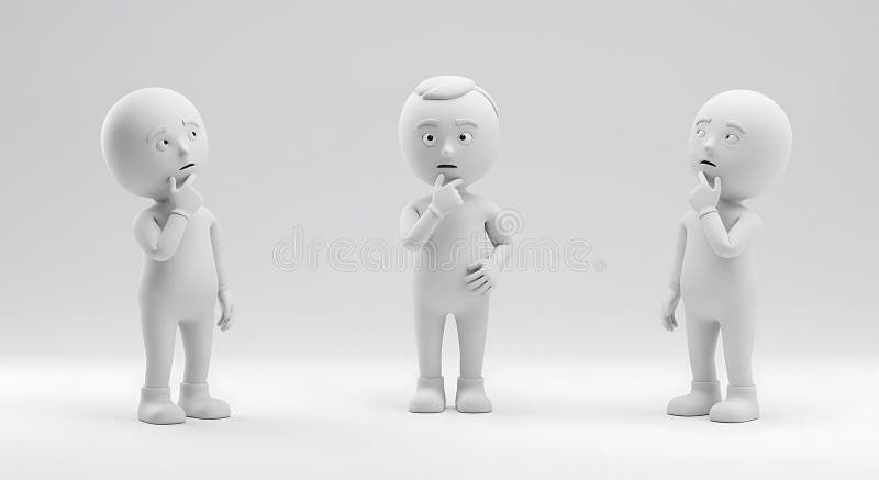 Rendered White Humanoid Figures Stock Illustrations – 65 Rendered White ...