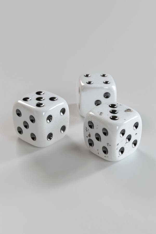White Dice on Table stock photo. Image of recreation - 382574956