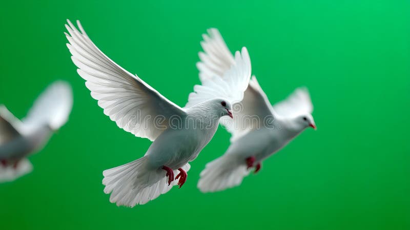 Doves flying in the sky stock image. Image of freedom - 70163487