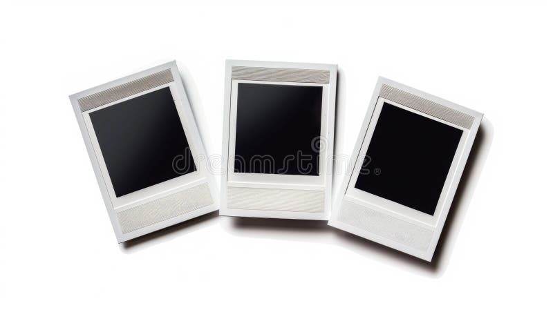 Three White Frames with Black Pictures. Suitable for Interior Design ...