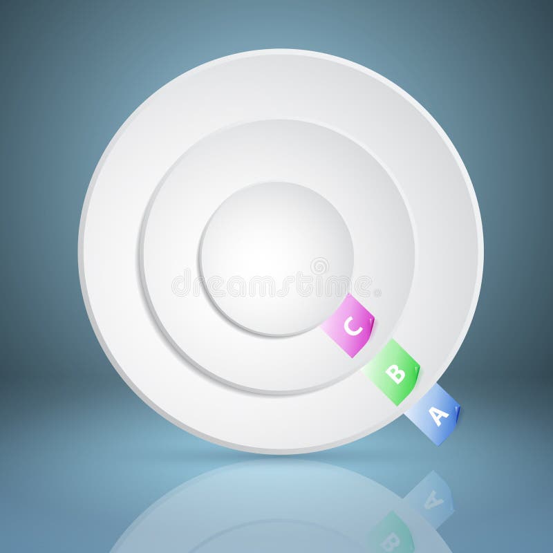 Three White Paper Round Notes. Stock Vector - Illustration of label ...