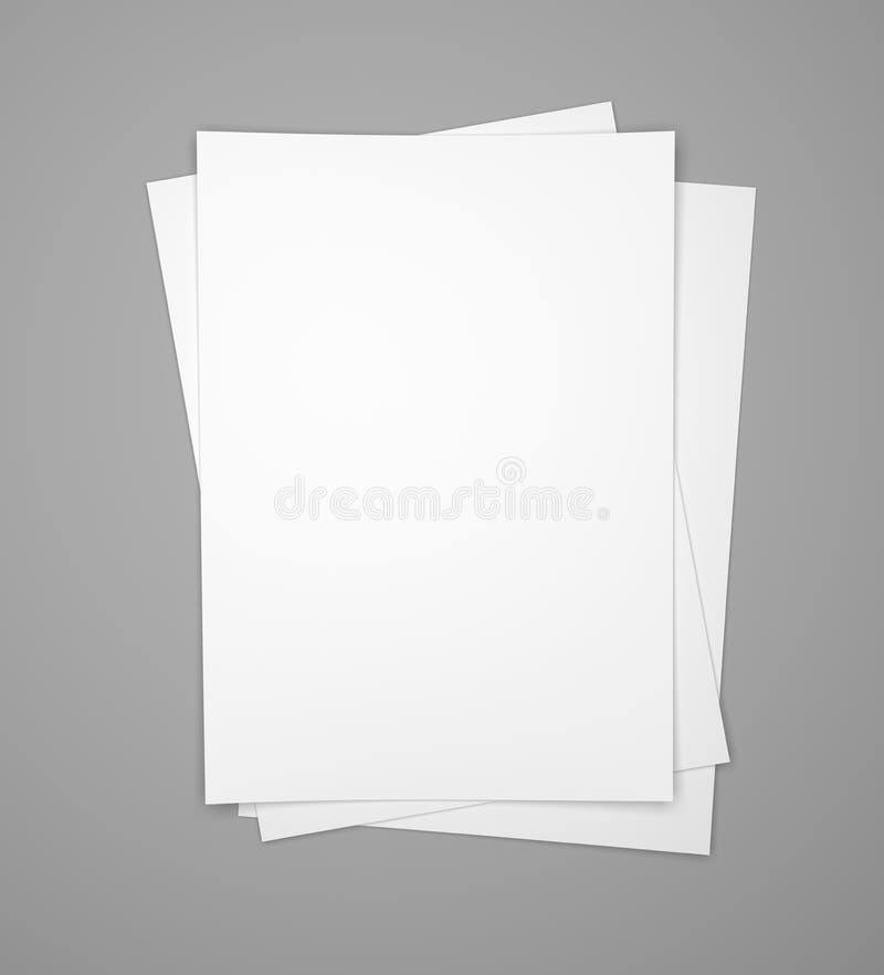 Empty Paper Three Sheets Stock Illustrations – 160 Empty Paper Three ...