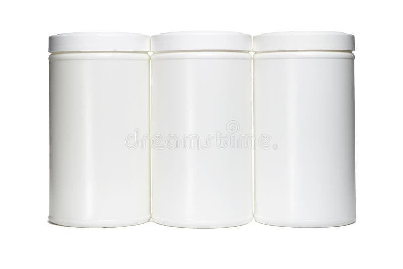 White plastic containers stock image. Image of isolated - 16077969