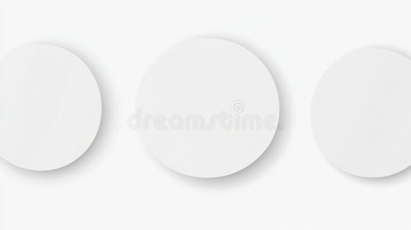Three White Plates, Minimalist Studio, Clean Background, Mock-up Stock ...