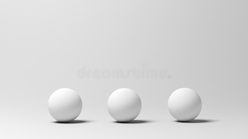 Three white spheres. stock illustration. Illustration of design - 325556443