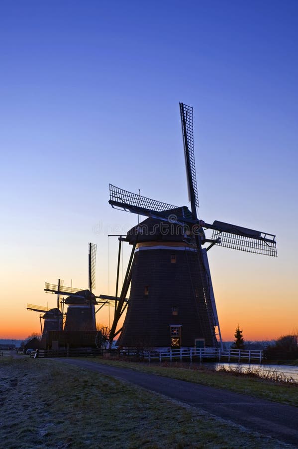Three windmills stock photo. Image of perspective, archetypal - 7658818