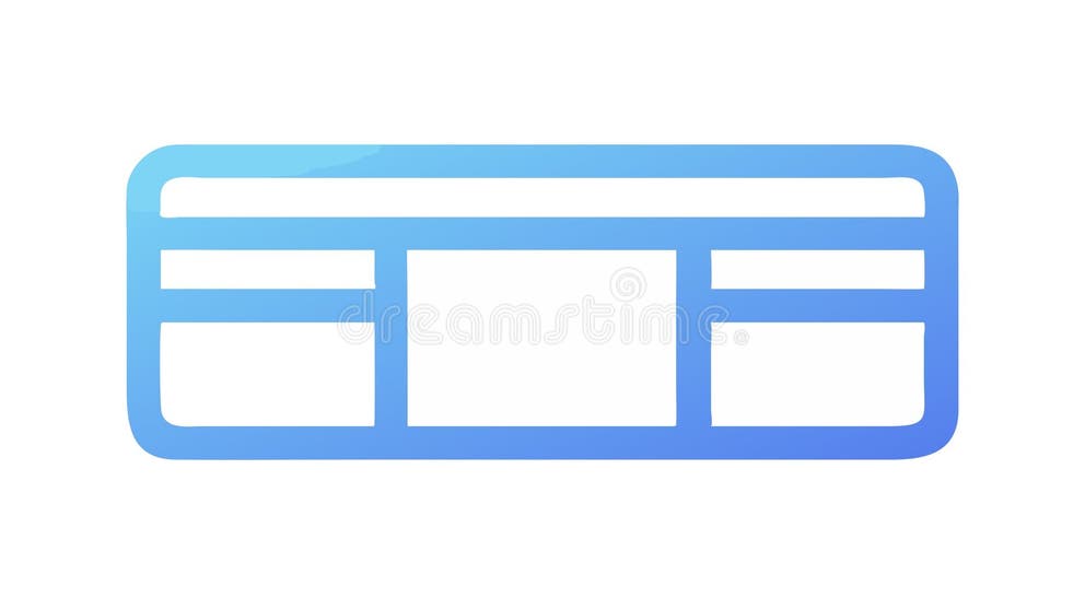 Three Window Panes Icon Vector Illustration Layout UI, Vector Design ...