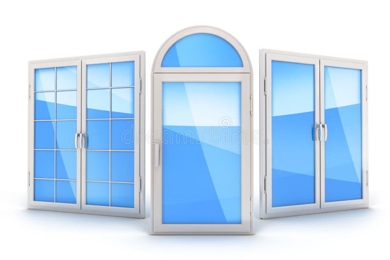 Windows stock illustration. Illustration of white, glass - 31683367