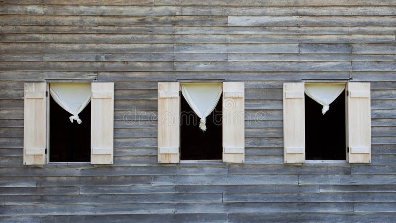 Three windows stock photo. Image of three, planks, wood - 24434522