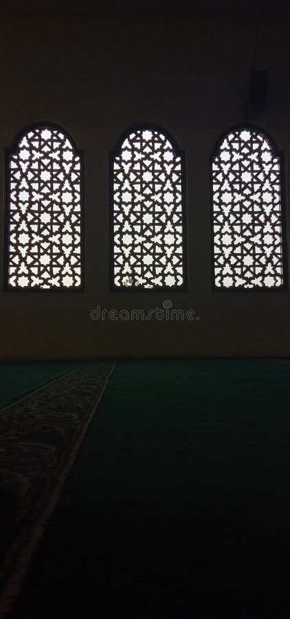 Mosque windows stock photo. Image of islamic, three - 180598472