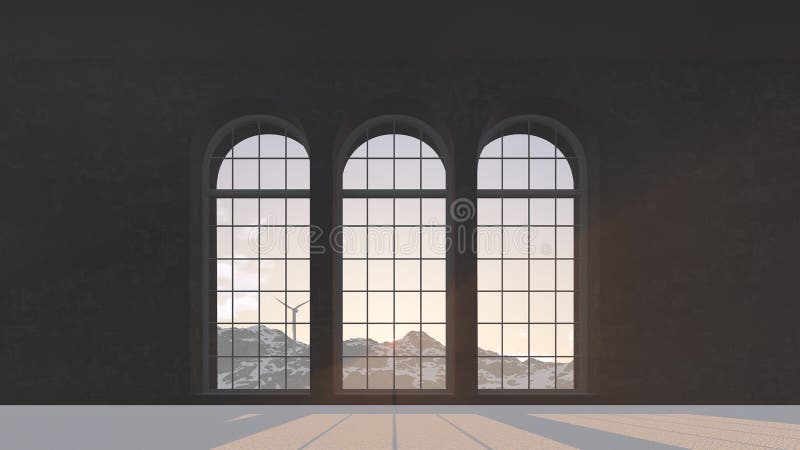 Set of three windows stock illustration. Illustration of machinery ...