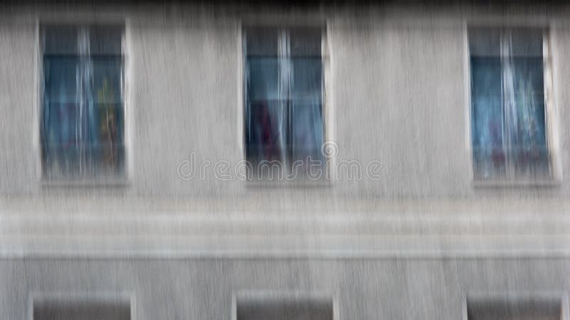 Three Windows Old and Blurry with Colorful Flowers Stock Photo - Image ...