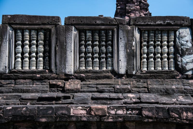Three Windows from Old Castle Build with Stone Stock Image - Image of ...