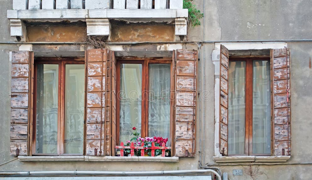 Three windows stock photo. Image of front, shutter, frame - 38647032