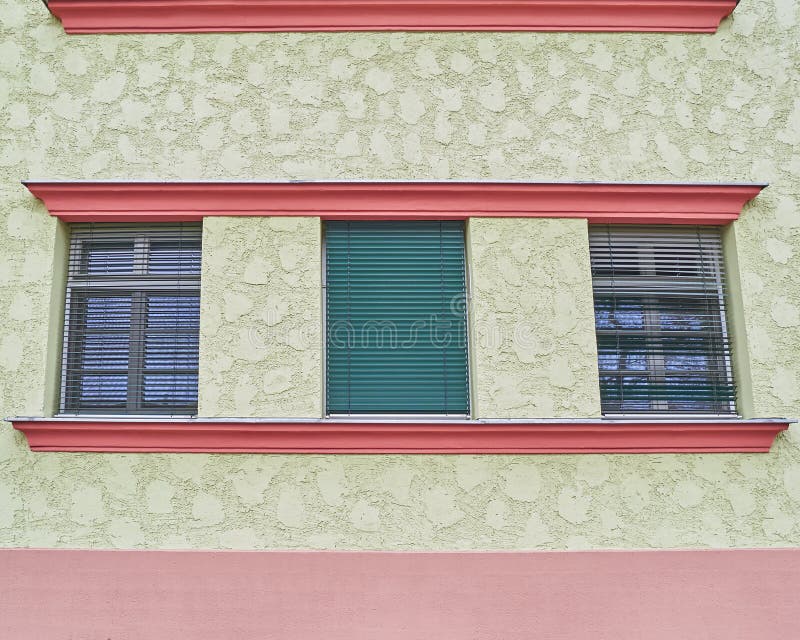 Three windows row stock photo. Image of wall, decoration - 76595462
