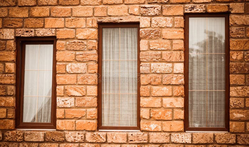 Three windows wall stock photo. Image of concept, architecture - 41736770