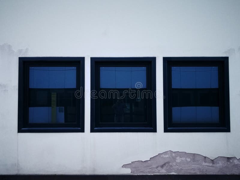 Three windows stock photo. Image of building, facade - 156978964