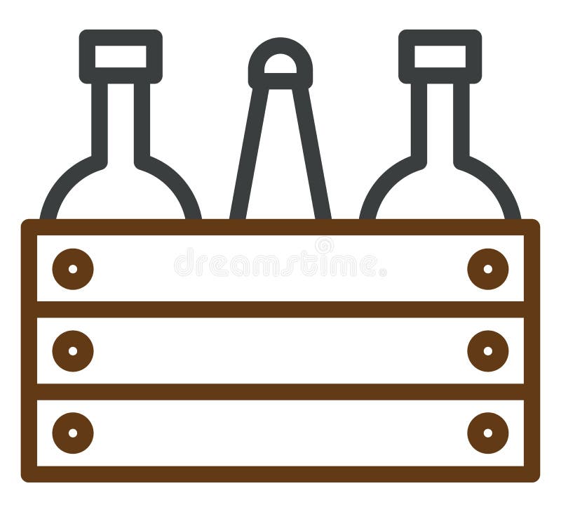 Three wine bottles, icon stock vector. Illustration of beer - 260373481