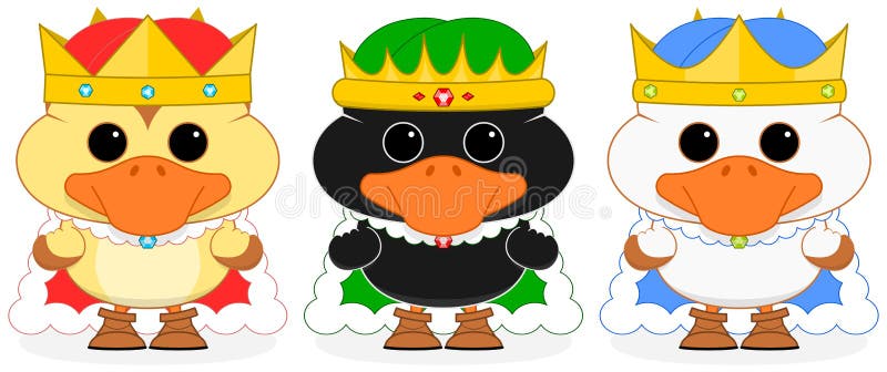 Three Wise Ducklings Vector Stock Vector - Illustration of magi ...