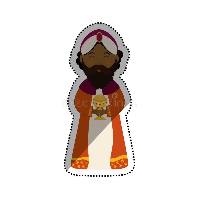 Three wise man cartoon stock illustration. Illustration of black - 85481768