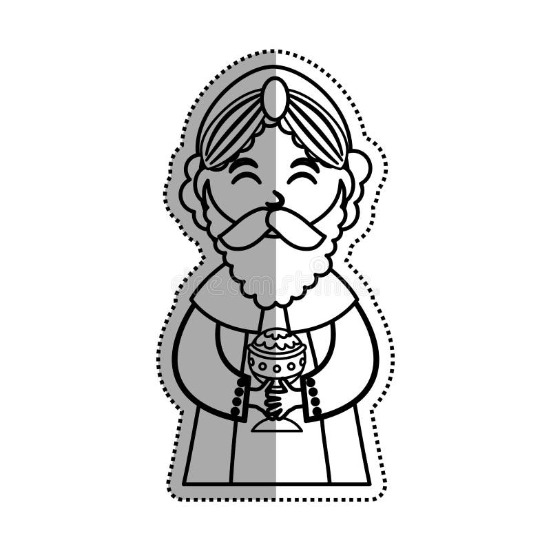Three wise man cartoon stock illustration. Illustration of present ...