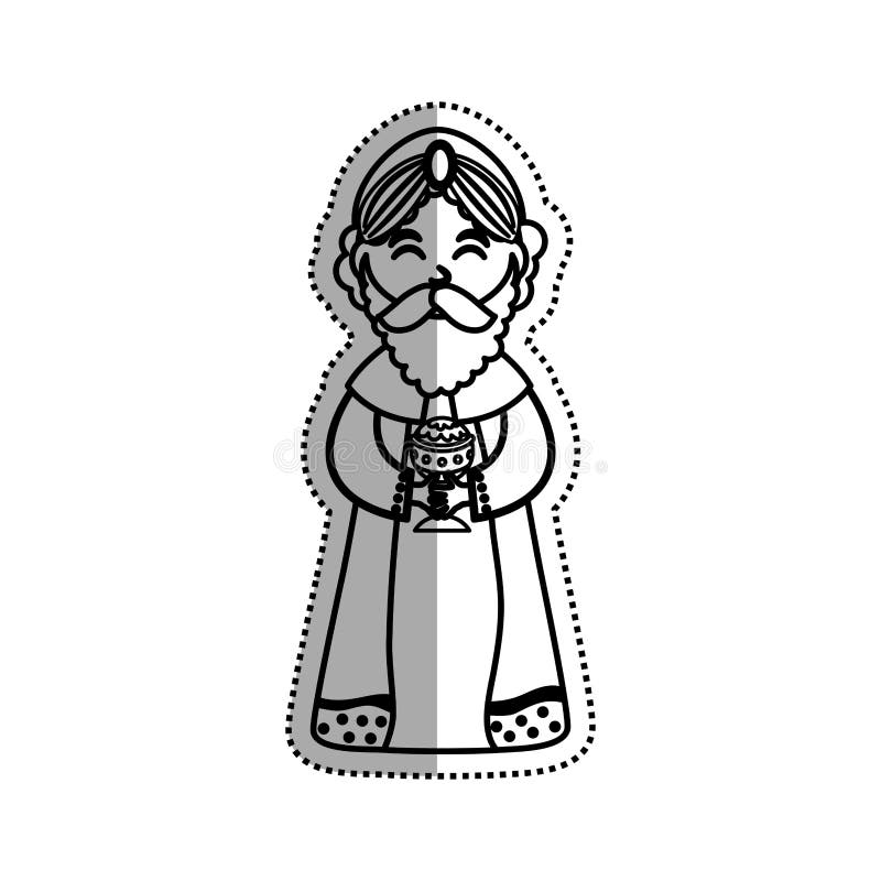 Three wise man cartoon stock illustration. Illustration of gift - 85482017