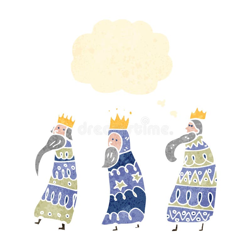 Three wise men cartoon stock vector. Illustration of traditional - 37574079