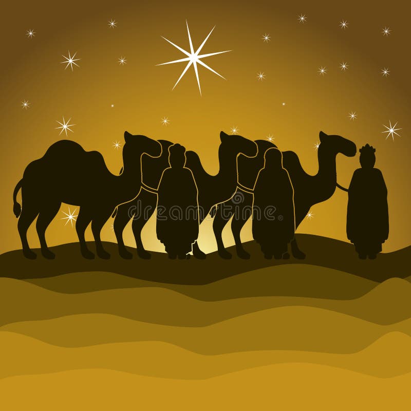 Three wise men stock vector. Illustration of christian - 84563765