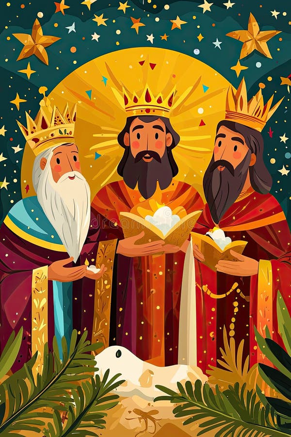 Three Wise Men ( Los Tres Reyes Magos) Stock Illustration ...