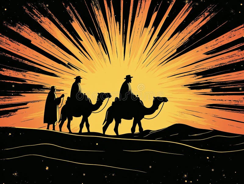 Three Wise Men Riding Camel in the Hill at Sunset. 3 Camels in the ... Three Wise Men Riding Camel in the Hill at Sunset. 3 Camels in the ...