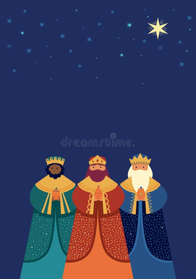 Three Wise Men and the Star of Bethlehem Poster Design for Epiphany ...