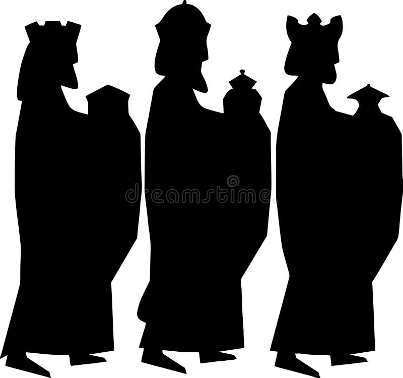 Three Wise Men or Three Kings. Nativity Illustration. Stock ...