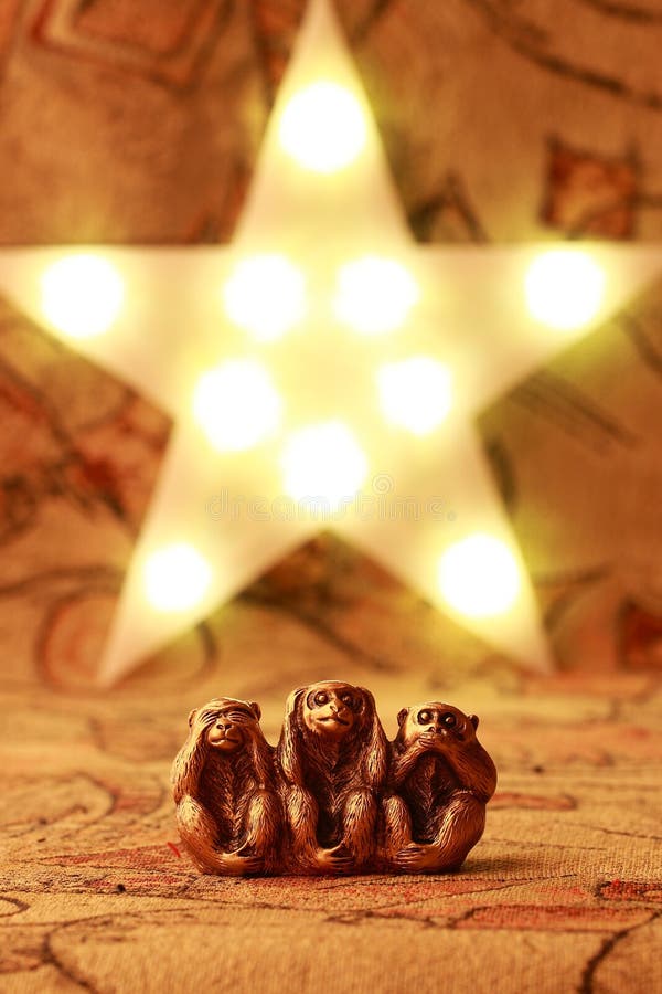 Three wise monkeys stock photo. Image of primate, intelligence - 81804914