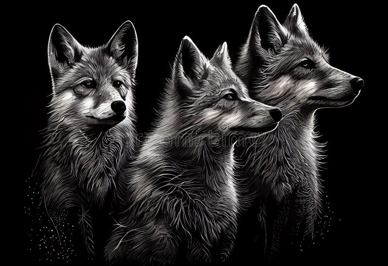 Ferocious Wolves Stock Illustrations – 127 Ferocious Wolves Stock ...