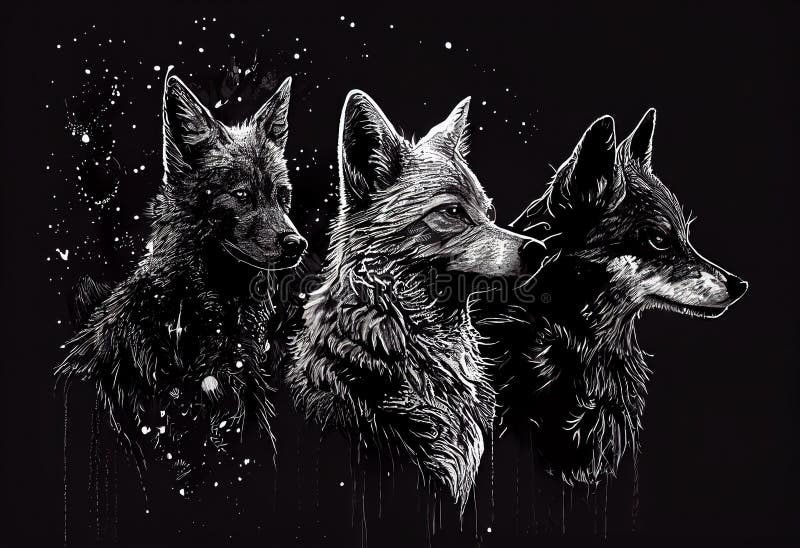 Ferocious Wolves Stock Illustrations – 137 Ferocious Wolves Stock ...