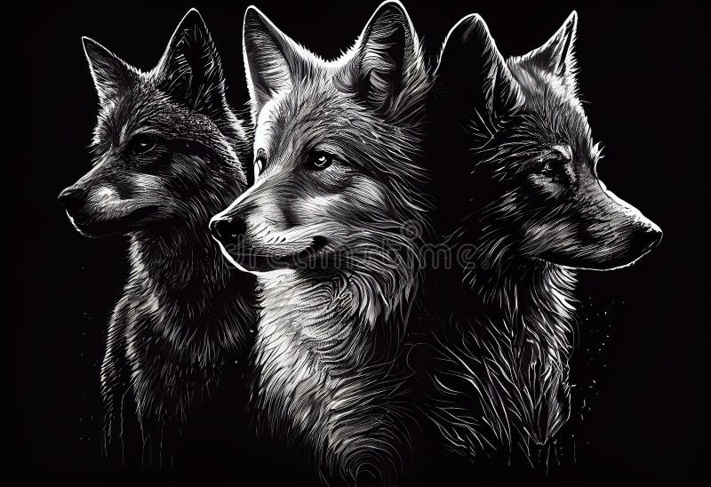 Ferocious Wolves Stock Illustrations – 127 Ferocious Wolves Stock ...