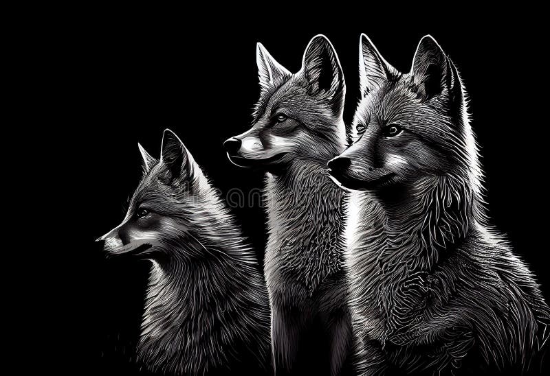 Ferocious Wolves Stock Illustrations – 127 Ferocious Wolves Stock ...