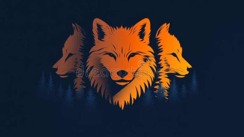 Silhouettes of Wolves Vector Stock Vector - Illustration of wolf ...