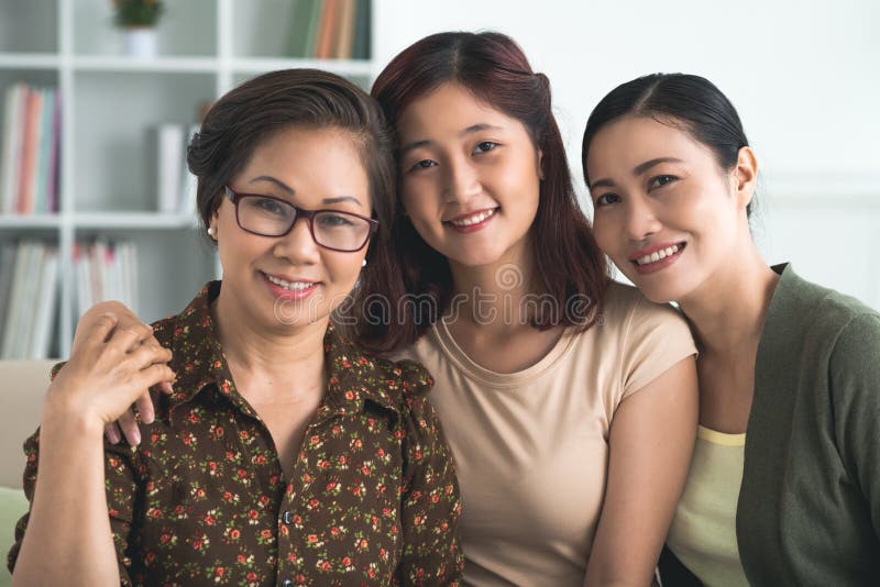 Three women generations stock image. Image of glasses - 57807221