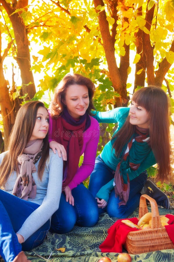 Three Women Having Fun Talking Stock Image - Image of cute, communicate ...