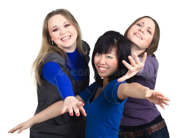 Three Women Beauty Portrait Stock Photo - Image of calm, brown: 39410578
