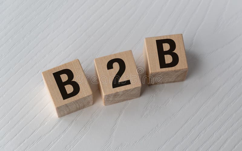 Three Wooden Blocks Spell Out the Word B2B Stock Image - Image of ...