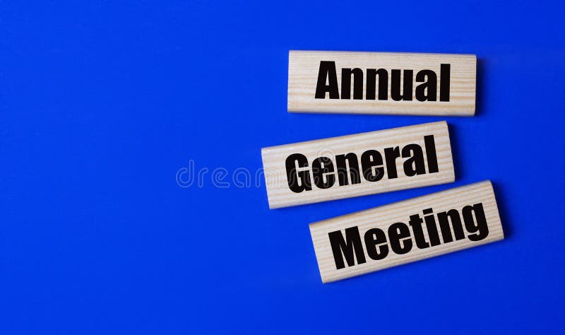 Three Wooden Blocks with the Text AGM Annual General Meeting Stock ...