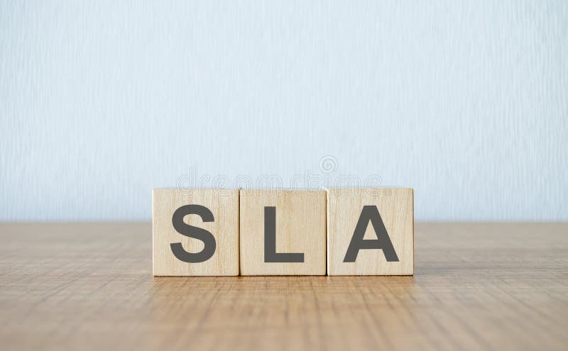 SLA - Service Level Agreement. Wooden Cubes with Word SLA. Beautiful ...