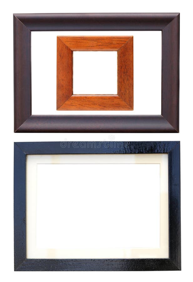 Three Wooden Frames for Photos Stock Photo - Image of copyspace ...