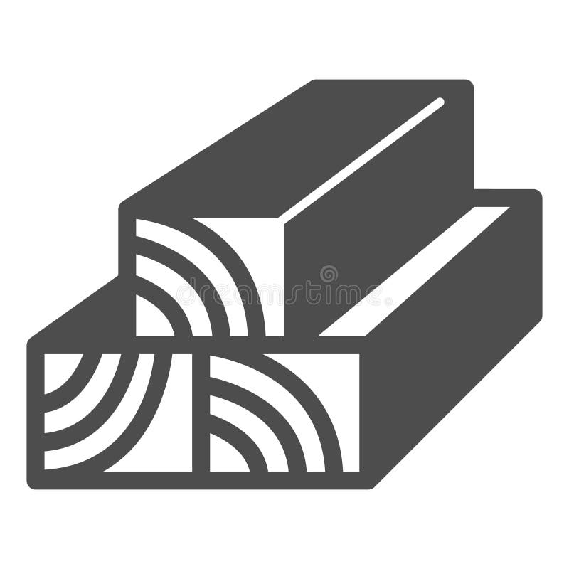 Three Wooden Planks Solid Icon, Forest Industry Concept. Vector ...