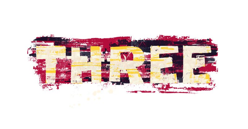 Three, Word in Graffiti Style, Graphic Design and Typography Stock ...