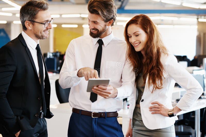 Three working as one stock image. Image of corporate - 232690551